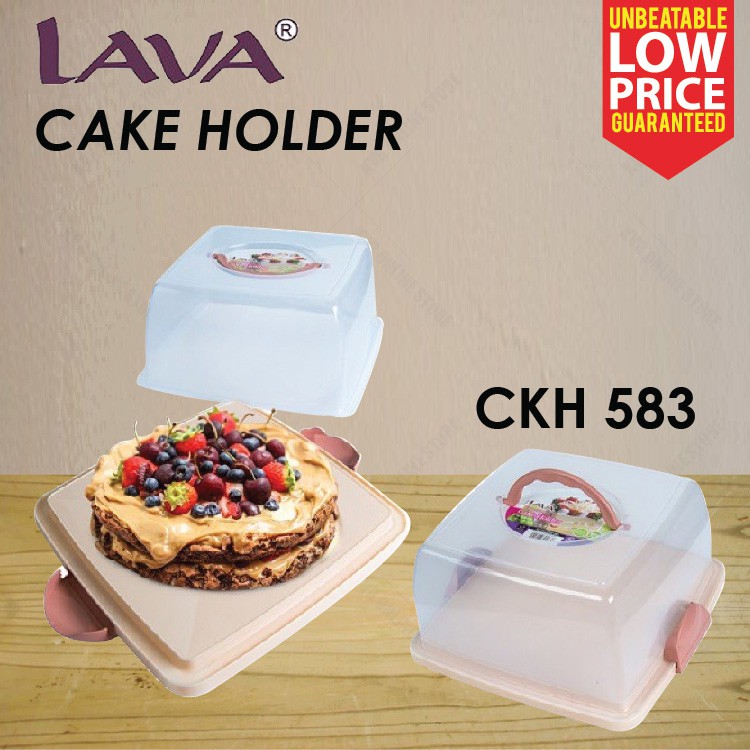 LAVA CKH583 Plastic Square Cake Holder / Bekas Kek Plastik | Shopee ...