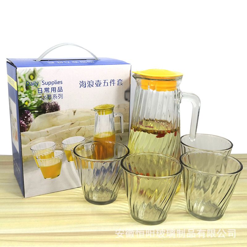 5pcs Glass Set - SET JUG CAWAN KACA HADIAH KAHWIN SET 5 IN 1 JUG SET ...
