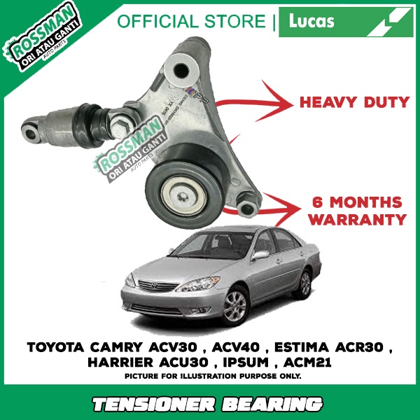 Toyota Camry ACV30, ACV40, Estima ACR30, Harrier ACU30, Ipsum, ACM21 Lucas Fan Belt Tensioner ...