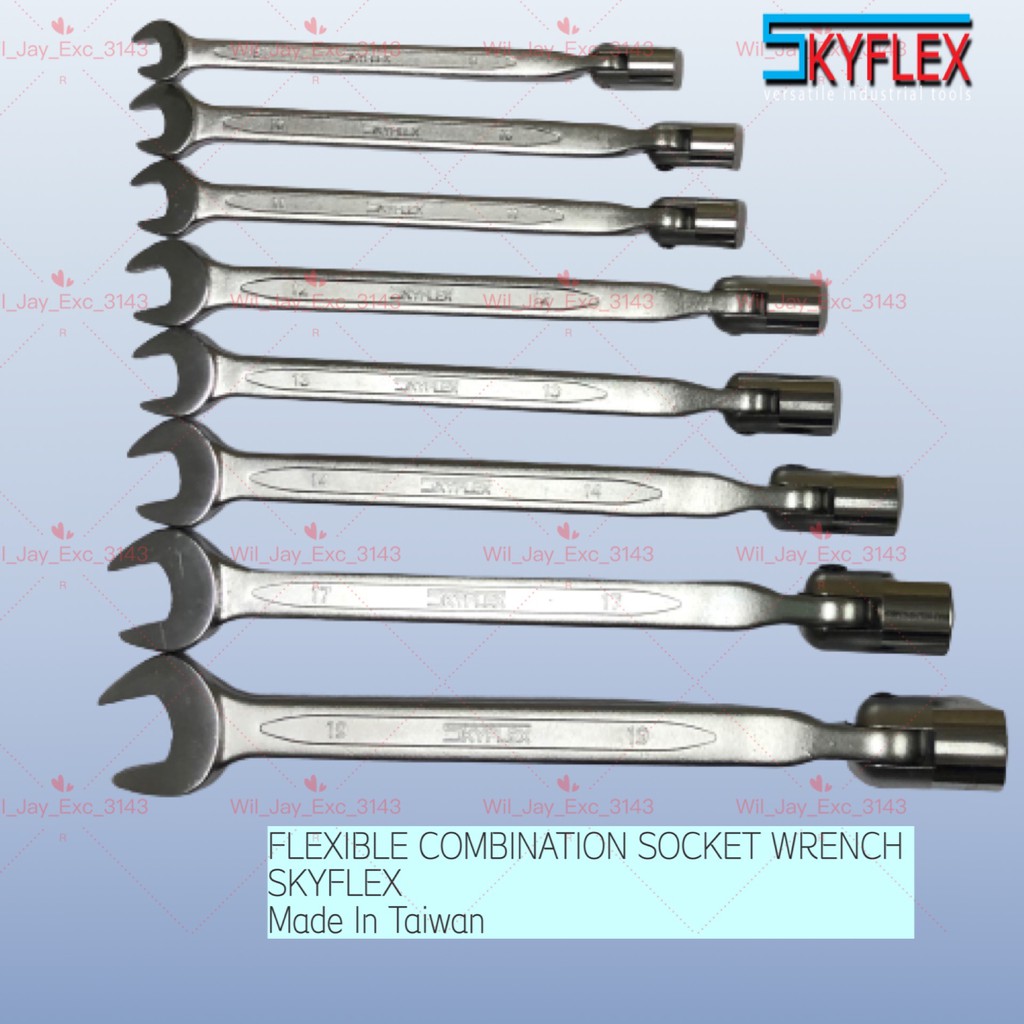 SKYFLEX SFCSW FLEXIBLE COMBINATION SOCKET WRENCH SINGLE SIZE | Shopee ...
