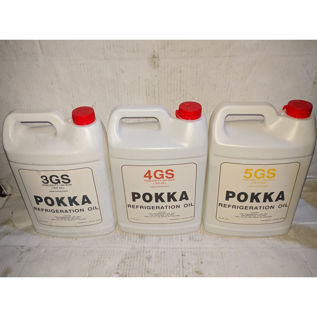 Pokka Refrigeration Oil | 3GS 4GS 5GS | 1Gallon | 3.78 Liters | 134a ...