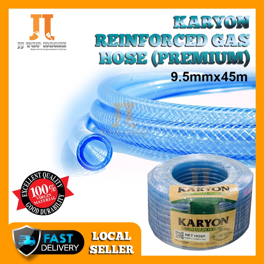 KARYON Reinforced Flexible Premium Gas Hose / Paip Gas Net Hose 9.5mm x ...