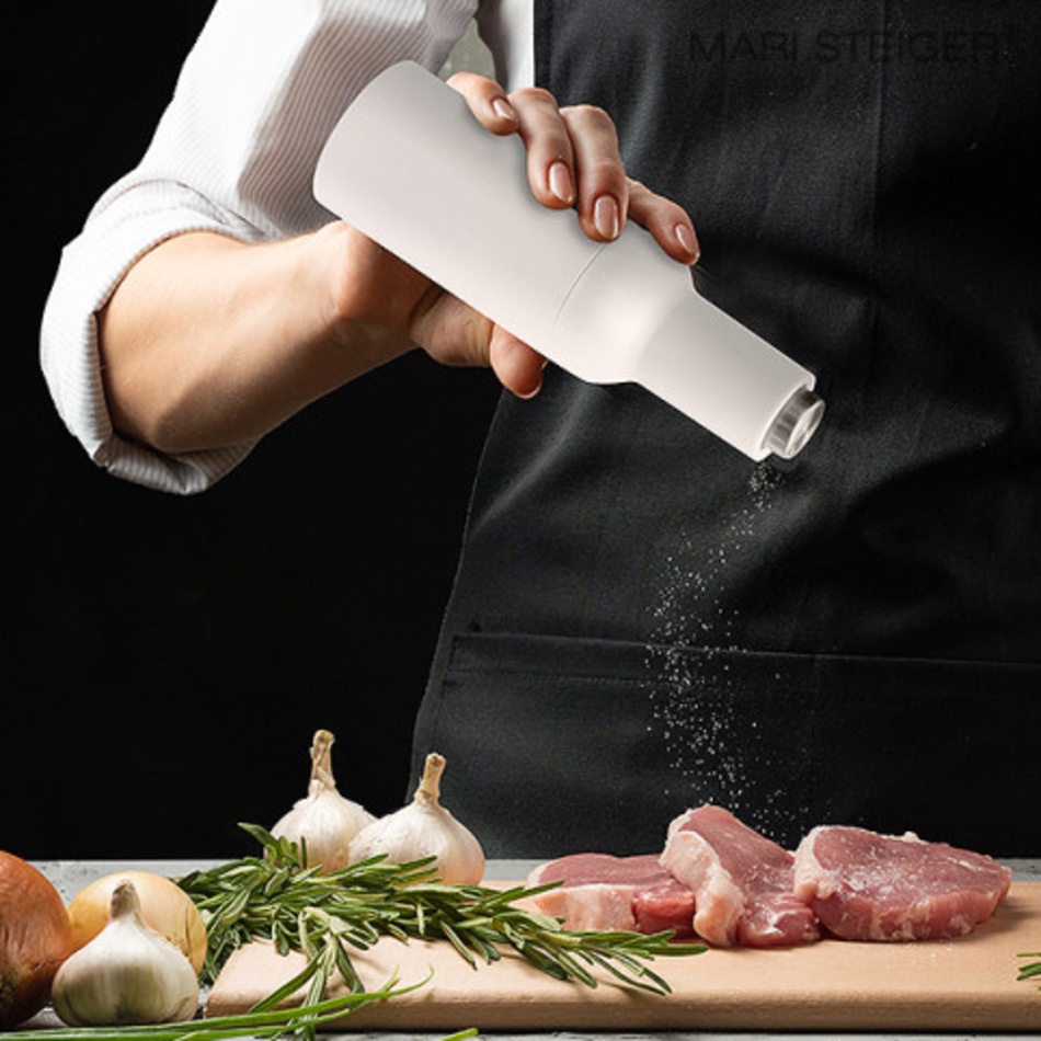 MARI STEIGER Gravity Electric Pepper Grinder Pink Salt Grinder One ...