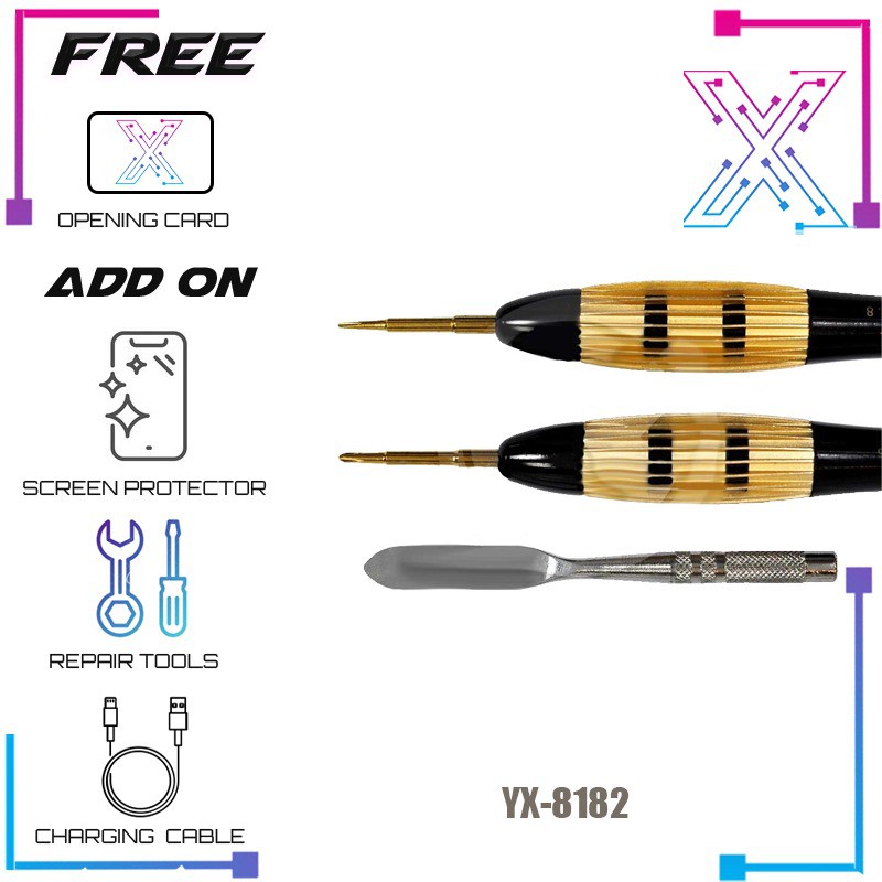 For 3 In 1 Yaxun Screwdriver Pry Tool Opening Magnetic Tool Kit For Mobile Phones Repair Set Yx ...