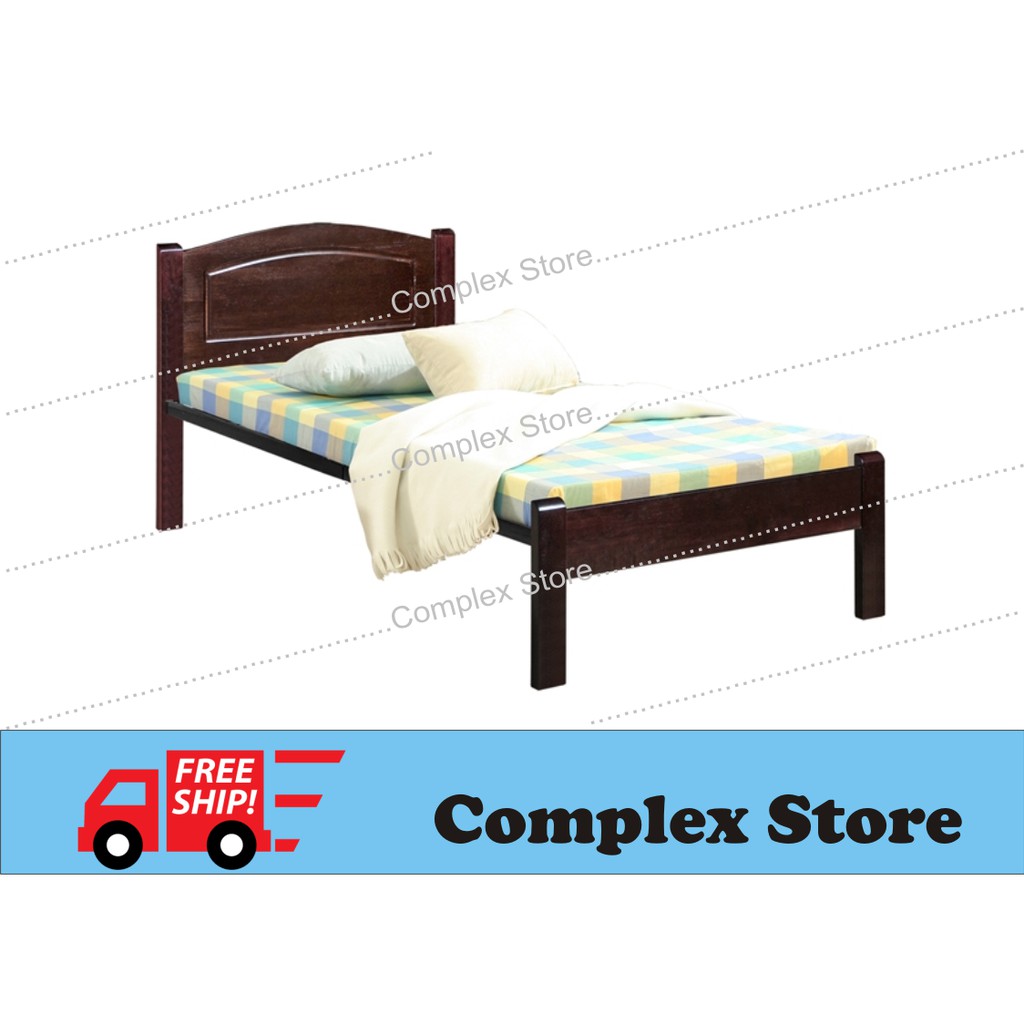 FREE SHIPPING / METAL & WOODEN SINGLE BED / BED FRAME / SINGLE BED ...