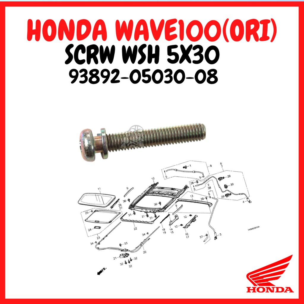 Honda Wave 100 Scrw Wsh 5x30(Original) | Shopee Malaysia