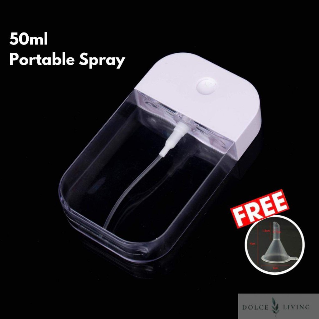 20ml/38ml/50ml Hand Sanitizer Empty Portable Card Pocket Spray Bottle Funnel Mist Alcohol ...
