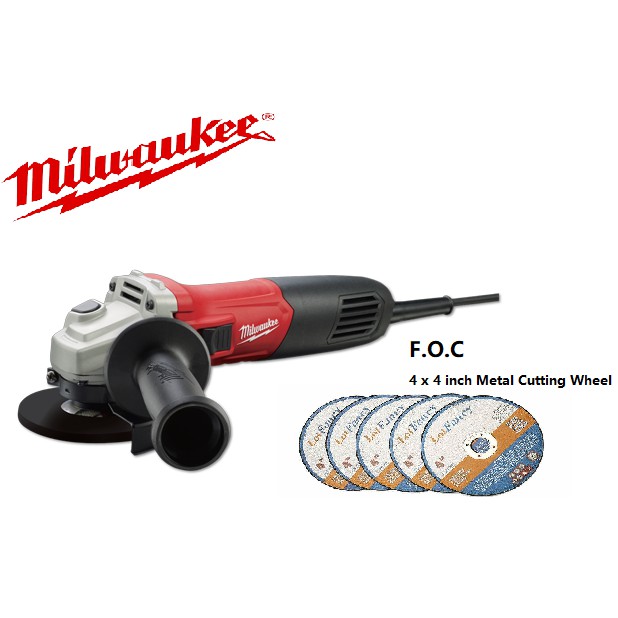 Milwaukee 100 mm Slim Body Angle Grinder, 1000W (AG10-100 MSH) | Shopee ...