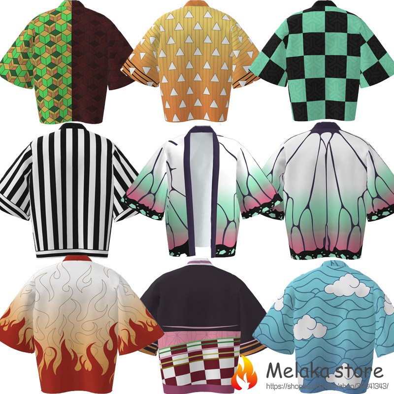 Summer Casual Cool Streetwear Demon Slayer Kimetsu no Yaiba 3D Printing ...