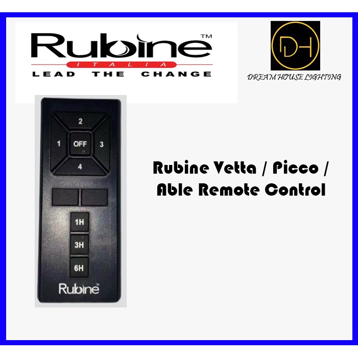 Rubine Vetta Picco Fitto Primo / Able Remote Control Ceiling Fan ...