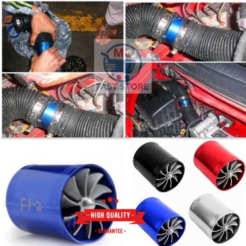 F1-Z FAN 2.5" Car Air Filter Intake Super Twin Fans Turbo Ventilator ...