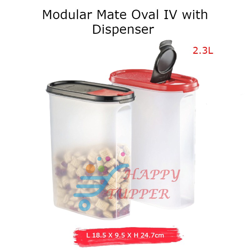 Tupperware Modular Oval with Dispenser / Tupperware Mini Snack Ezy ...