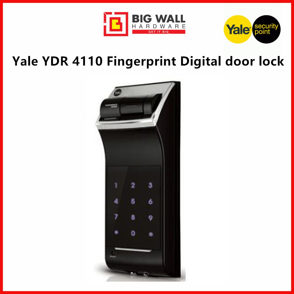 Yale YDR 4110 Fingerprint Digital Door Lock (Free Luggage Padlock ...