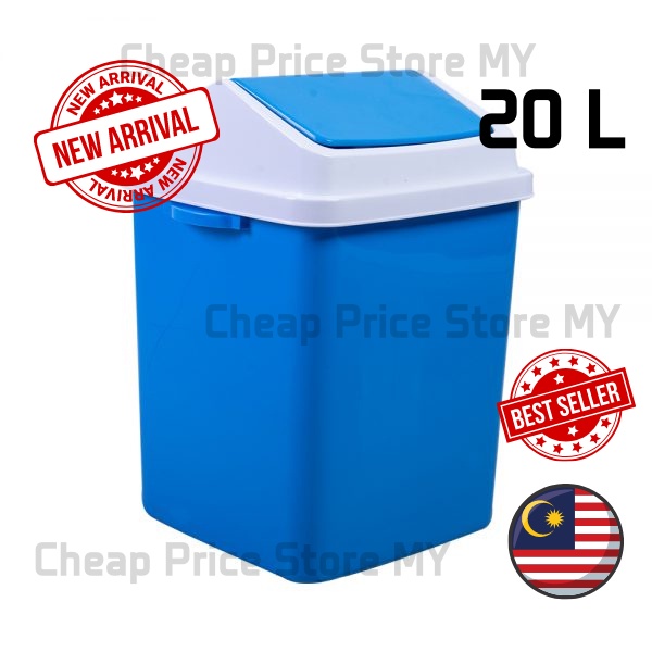 20L garbage can household trash can 20L tin sampah tong sampah isi ...