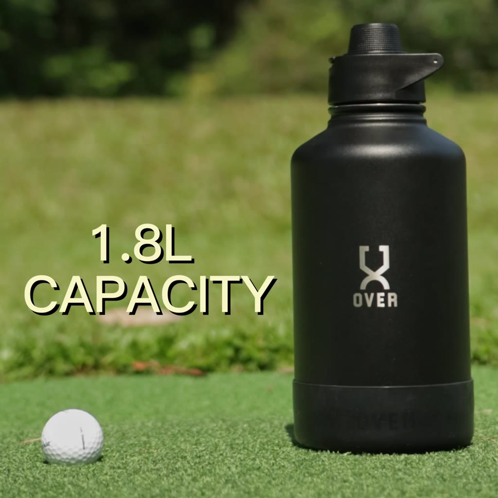 OVER 1.8L Oversized Flask Leak-Proof Double Wall Stainless Steel Vacuum ...