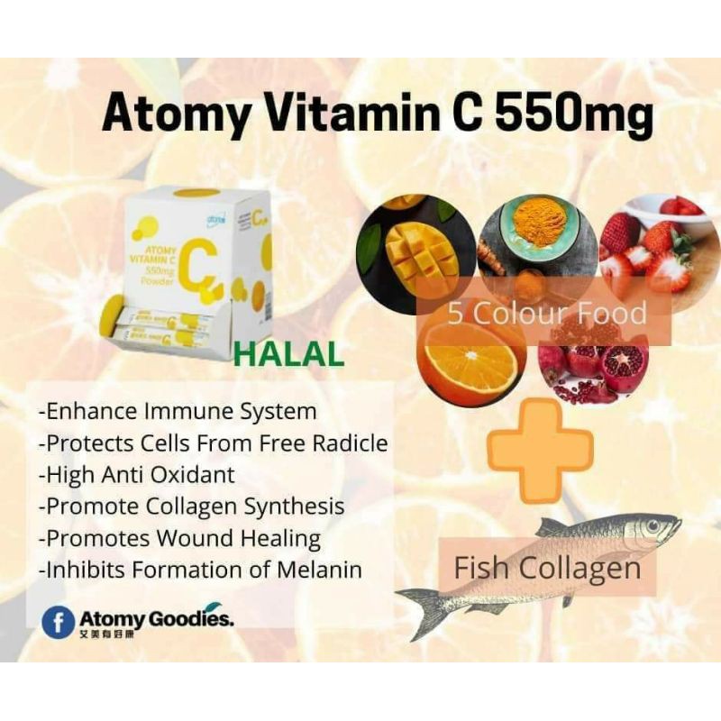 Atomy Vitamin C 550mg powder (Halal) | Shopee Malaysia