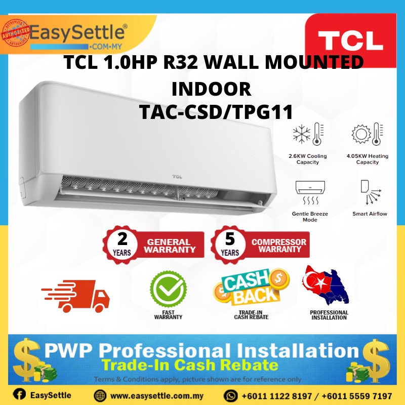 FAST DELIVERY🚚Gree OR TCL 1HP/1.5HP/2HP/2.5HP Non-Inverter/Inverter R410 aircond(GWC Series ...