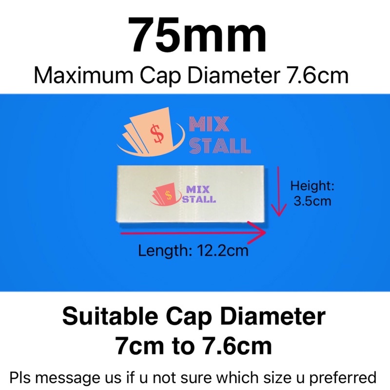 Shrinkable Plastic Sealer Cap Seal For Jars Bottles Balang botol-READY ...