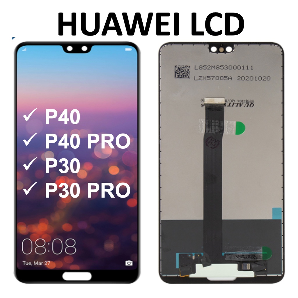 LCD ORI HUAWEI P40(WITH FRAME)/P40 PRO(WITH FRAME)/P30 PRO(WITH FRAME ...