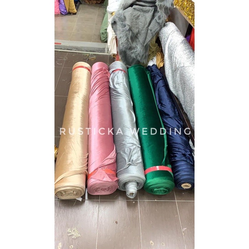 Kain Velvet Baldu Meter Wedding Backdrop Curtain Velvet | Shopee Malaysia