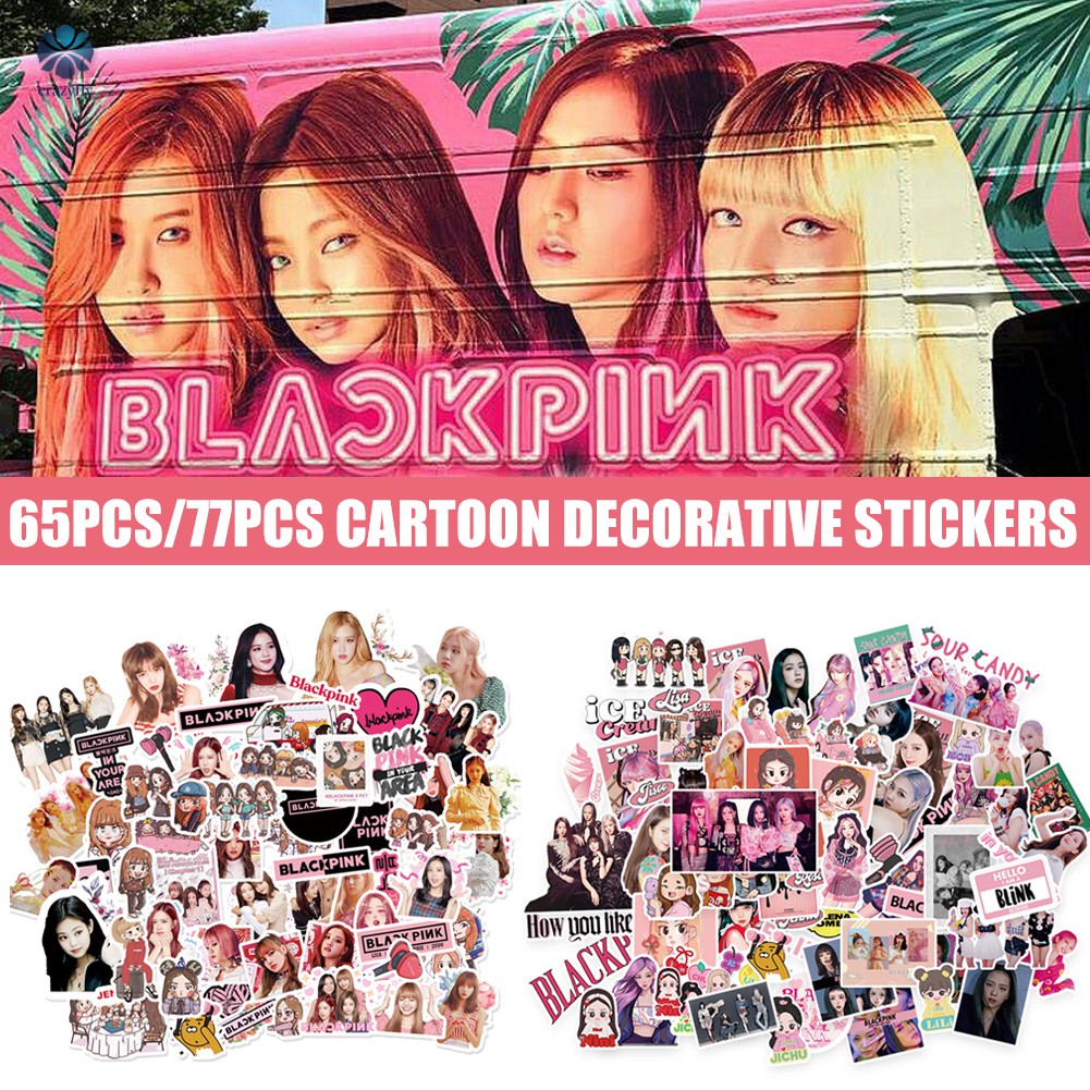 65/77 PCS/Set KPOP LISA JENNIE ROSE Luggage Notebook Cartoon Cute ...