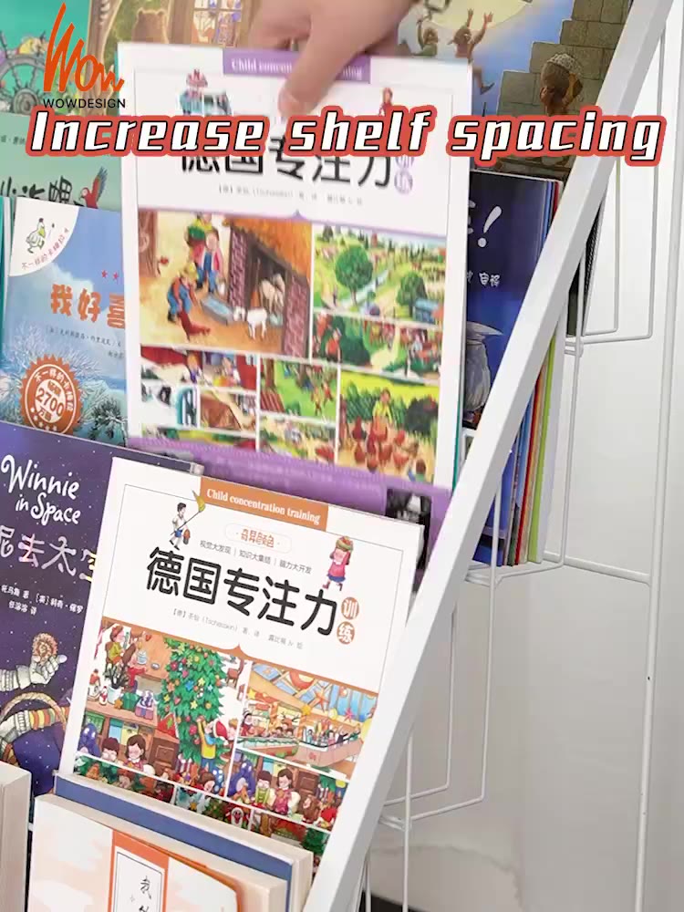 6 Tier Layer Brochure Children Kids Book Magazine Metal Rack Bookshelf ...