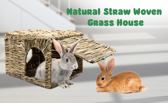 Extra Large Grass House for Rabbits,Hand Crafted Natural Grass Hideaway ...