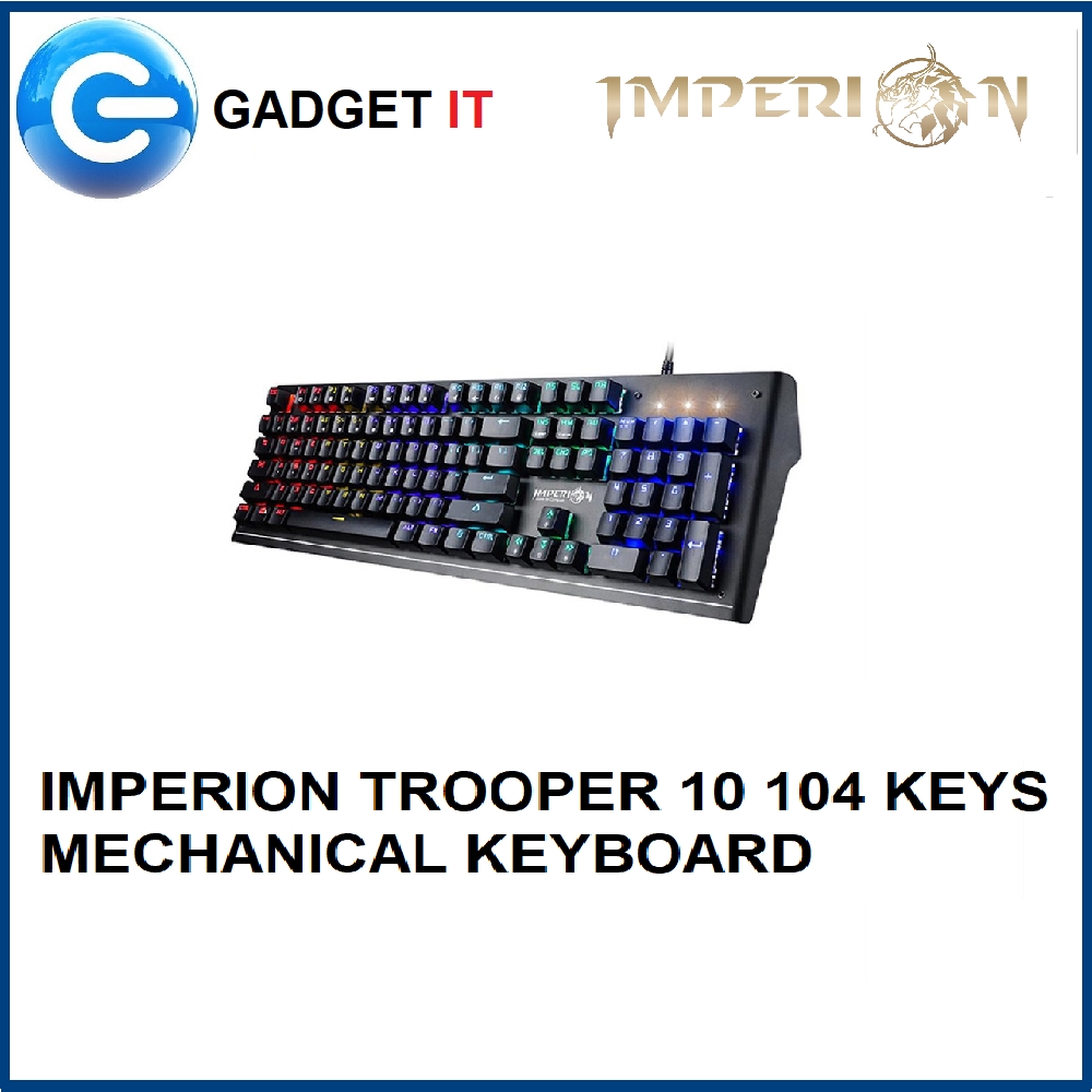 IMPERION TROOPER 10 104 KEYS MECHANICAL KEYBOARD | Shopee Malaysia