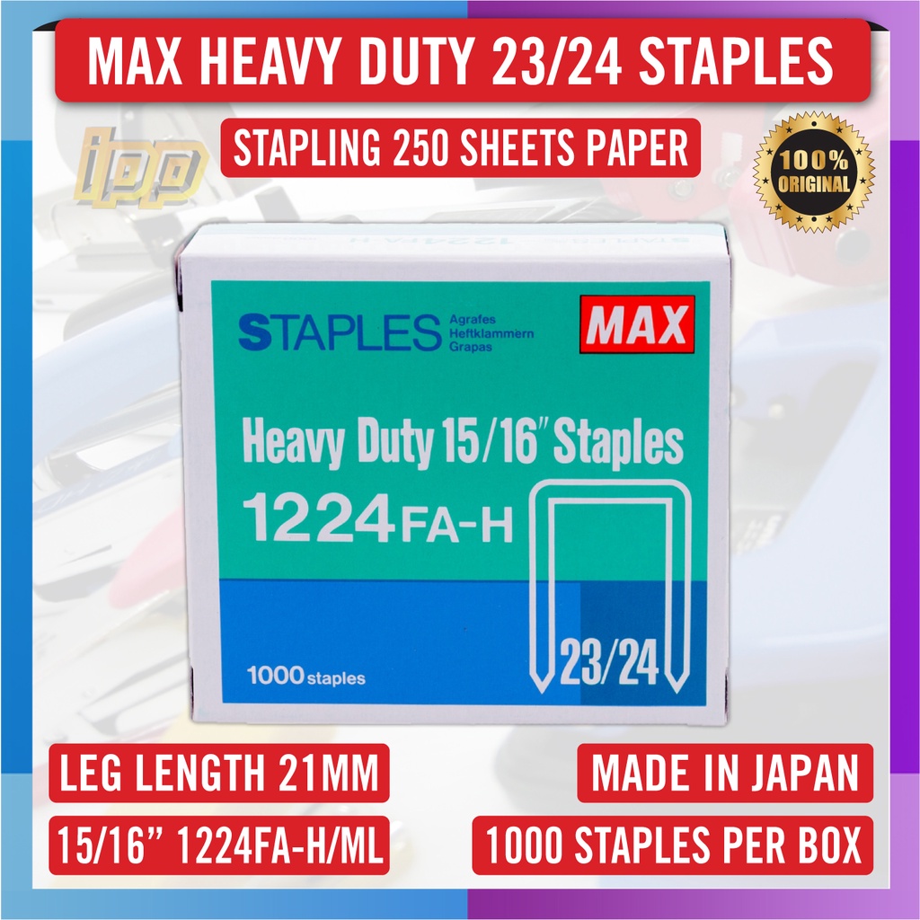 Max Heavy Duty Staples (Stapler Bullet) - Original Small Box (Made in ...
