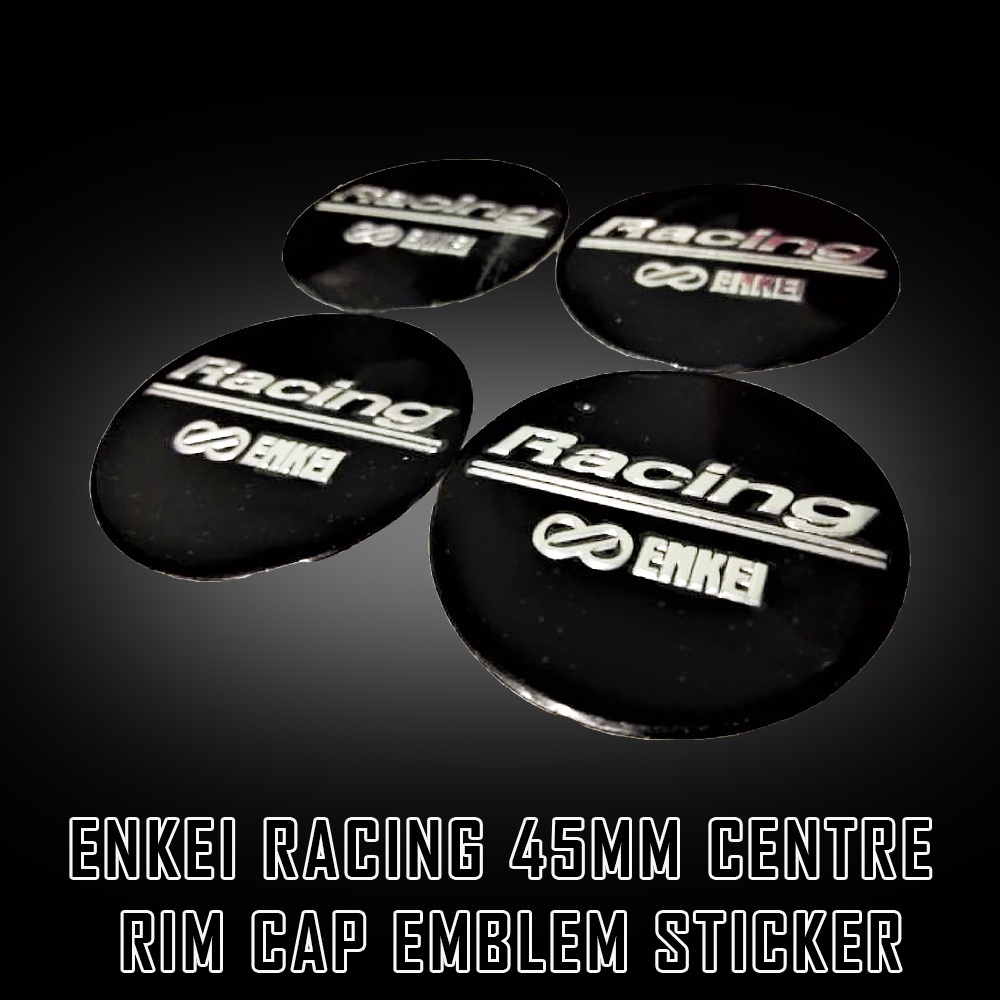 🔥4pcsx45mm Enkei Racing Wheel Center Rim Cap Car Emblem Sticker🔥 ...