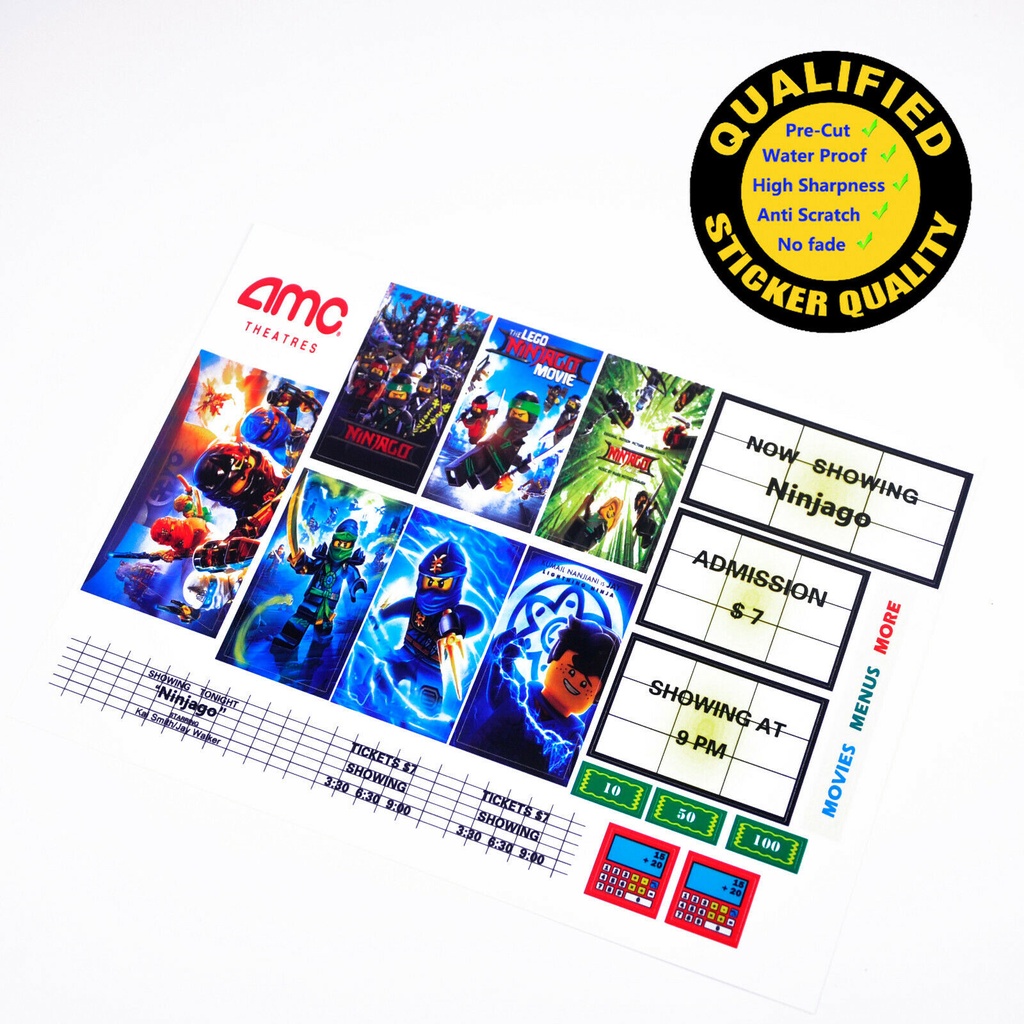 Custom sticker for LEGO 10184 10232 Palace Cinema, Ninjago, Premium ...