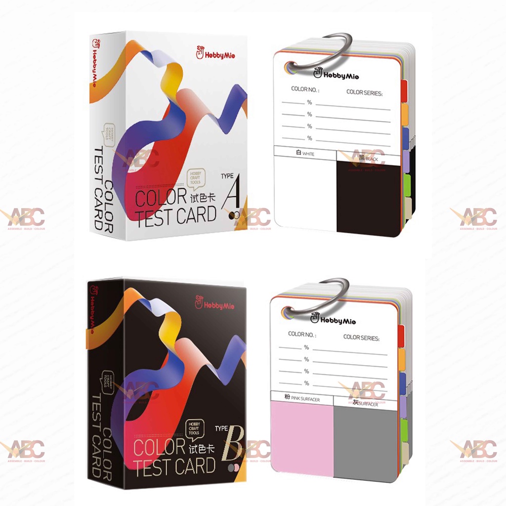 [HobbyMio] Paint Colour Test Card - Airbrushing Model Color Paper ...