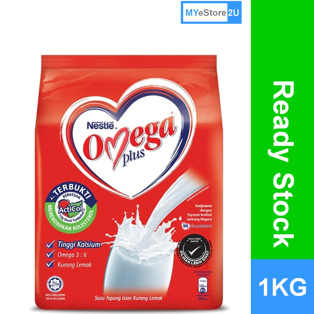 NESTLE Omega Plus (1kg) Milk Powder. Susu Tepung. Powder Milk | Shopee ...