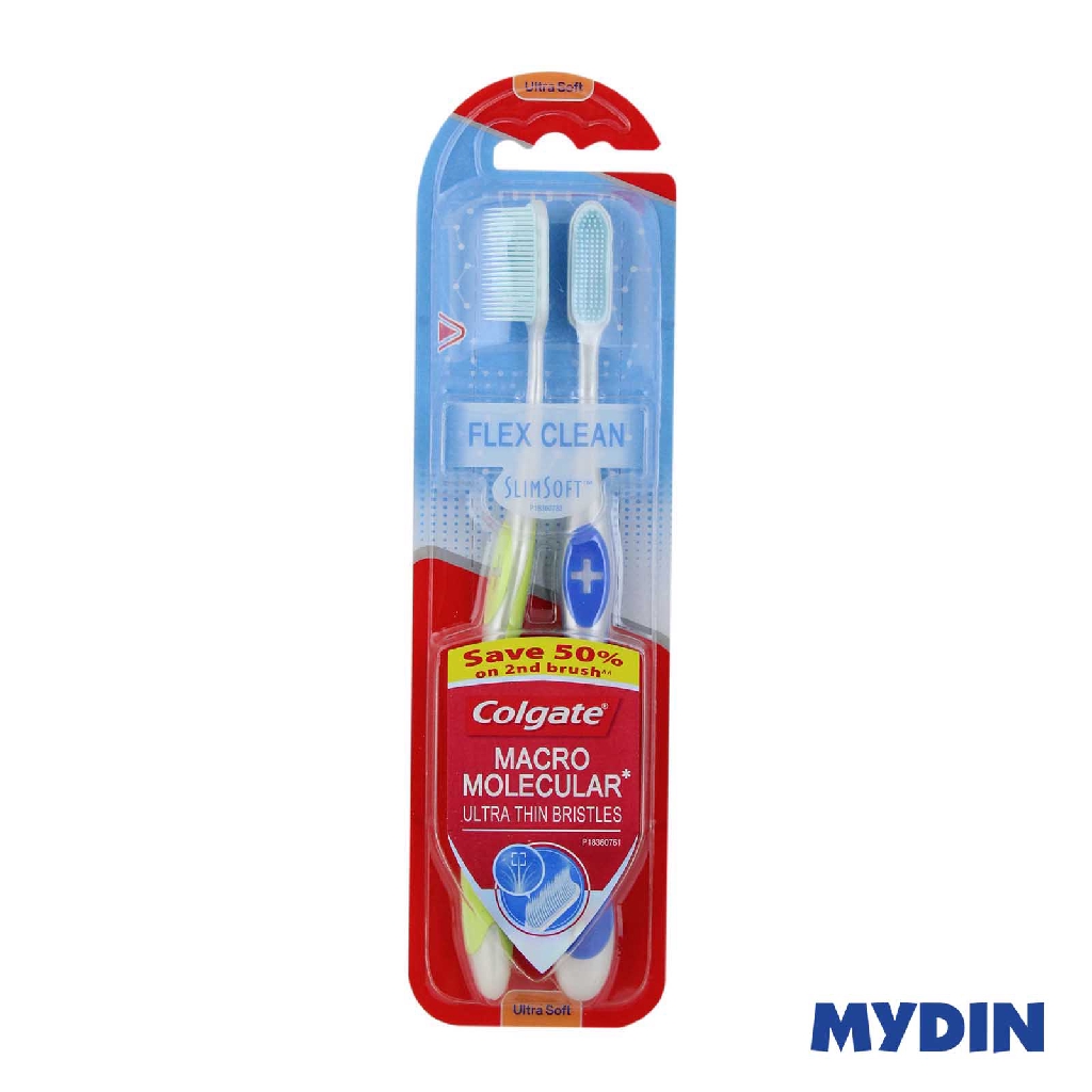 Colgate Slim Soft Flex Clean Toothbrush Value Pack (2s) | Shopee Malaysia