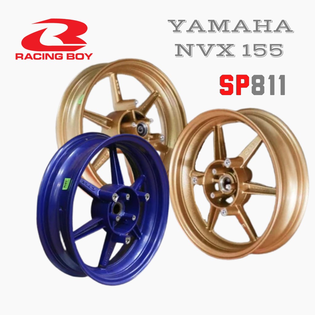 YAMAHA NVX155 v1 - v2 SPORT RIM RACING BOY SP811 AEROX NVX MATT BLACK ...