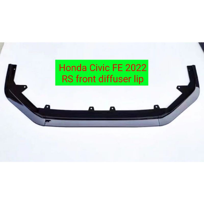 Honda Civic FE 2022 RS front diffuser lips material pp carbon look ...
