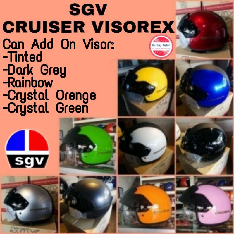 HELMETS SGV CRUISER 2 VISOREX (SIZE:L=60) PACKING WITH BUBBLE WRAP ...
