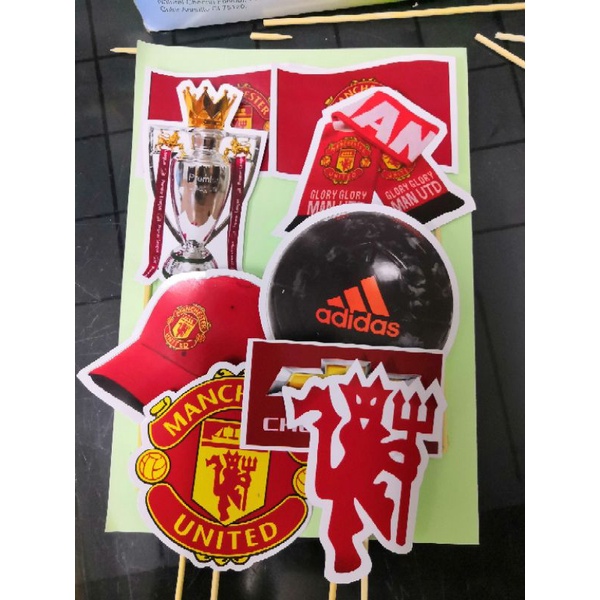 mu mufc Manchester football cake topper (1set) | Shopee Malaysia