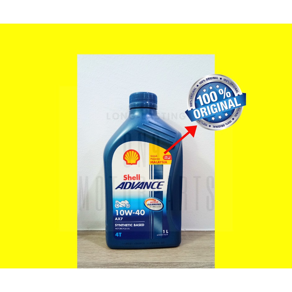 Shell AX7 10W40 100% Original - Advance 4T Semi Synthetic | Shopee Malaysia