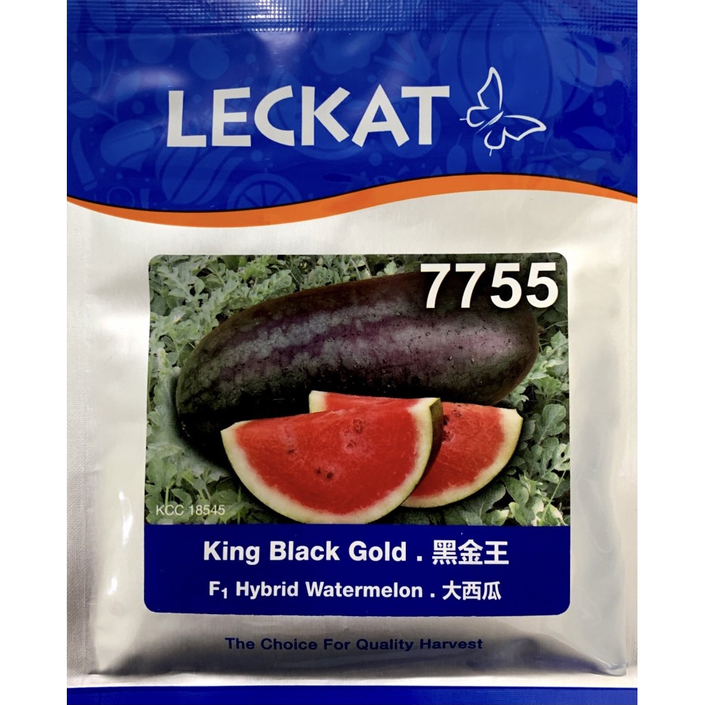 Benih Tembikai Merah King Black Gold 7755 F1 Hybrid Watermelon Leckat ...