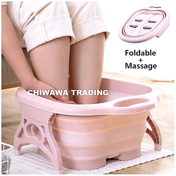 Space Saving Folding Comfortable Spa Foot Detox Leg Bath 4 Roller ...