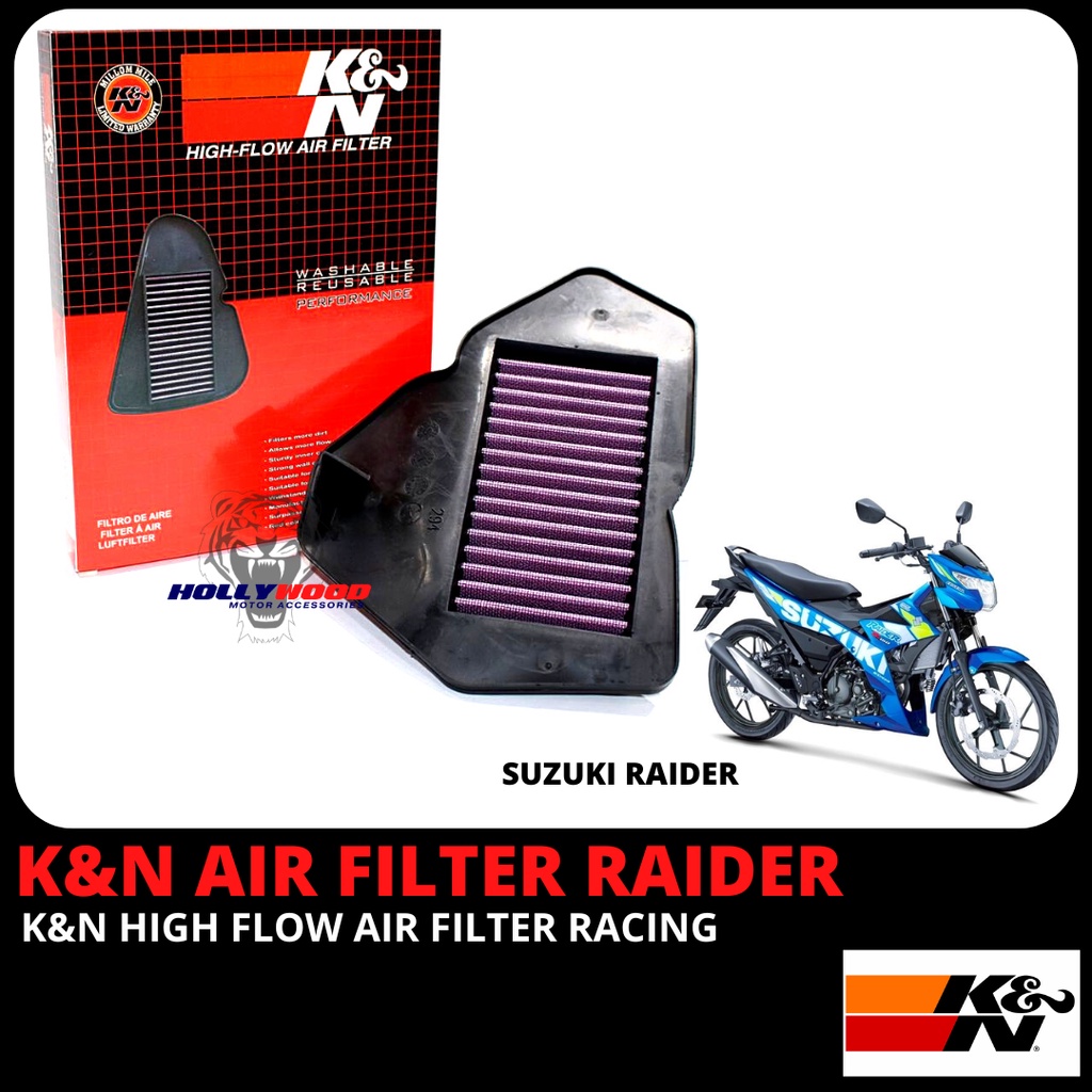 SUZUKI RAIDER R150 FI K&N RACING AIR FILTER NO.1 AIR FLOW HIGH PERFORMANCE POWERFULL YOUR BIKE ...