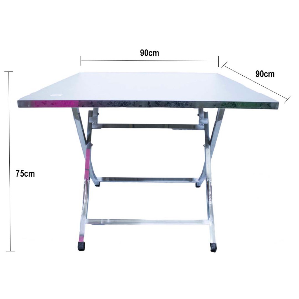 Stainless Steel Multipurpose Square Table - 90cm | Shopee Malaysia