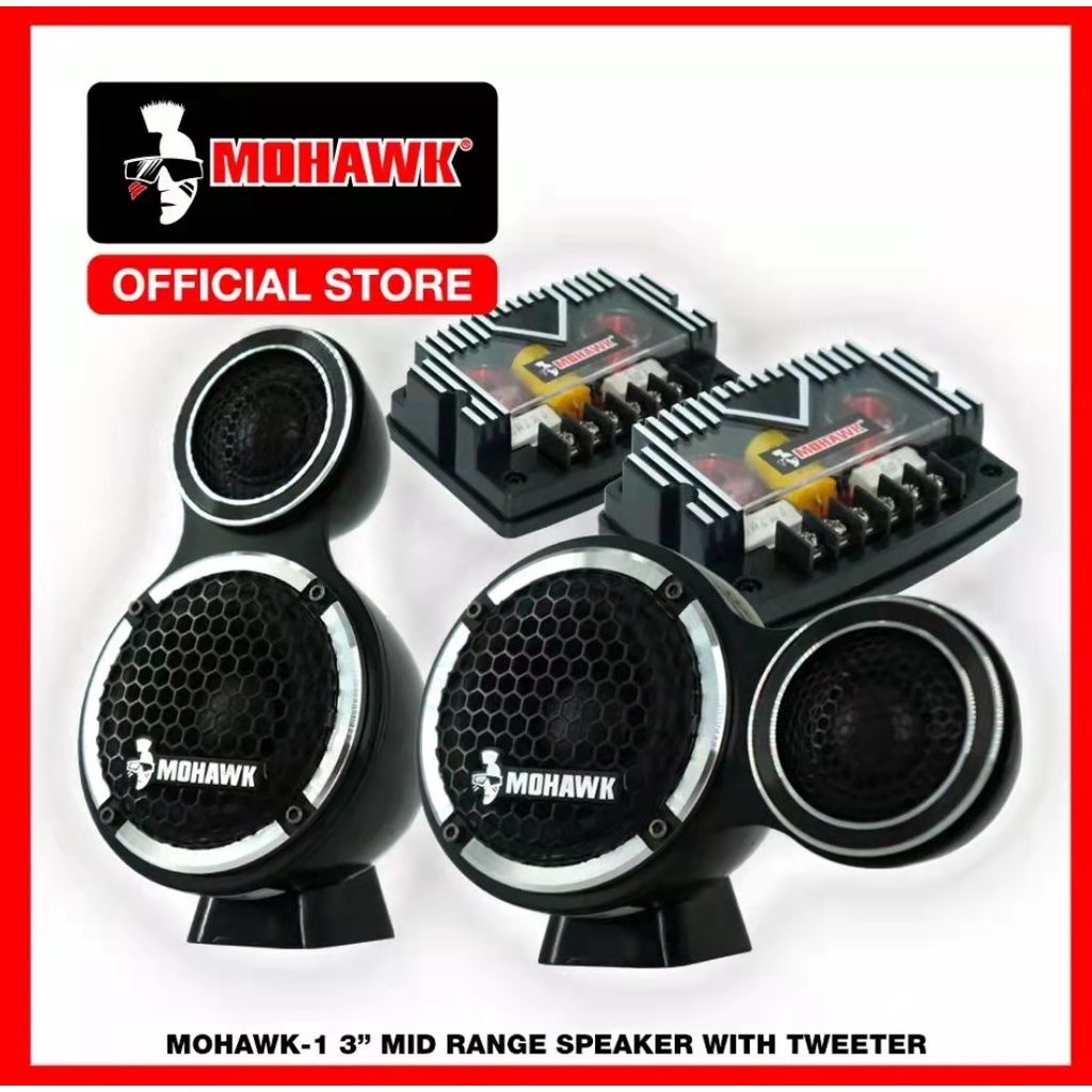 MOHAWK Car Audio MOHAWK-1 SERIES 3 inch Mid Range Speaker with Tweeter ...