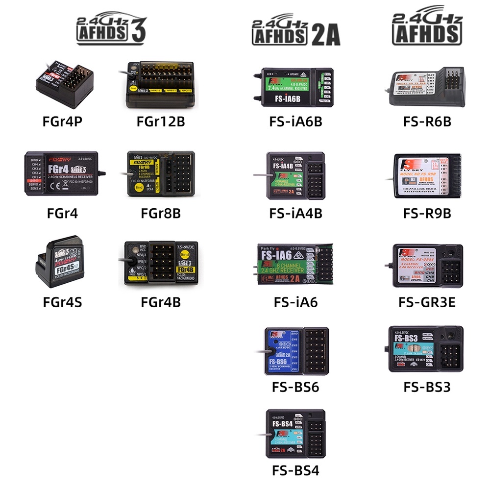 FS-BS6 Receiver Flysky FGR4S FGR4P FGR4B FS-GR3E FS-R6B FS-iA6 FS-iA6B ...