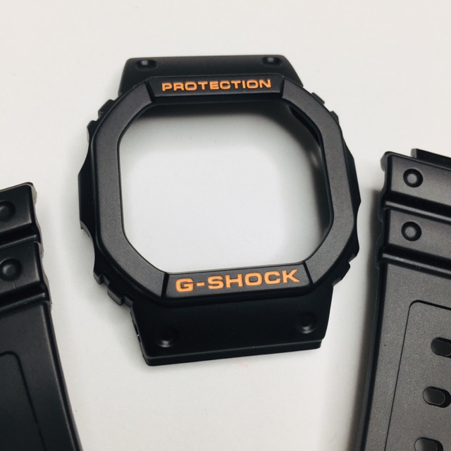 (NO TERM COD) BAND AND BEZEL ORIGINAL DW5600 WITH ORANGE WORDING ...