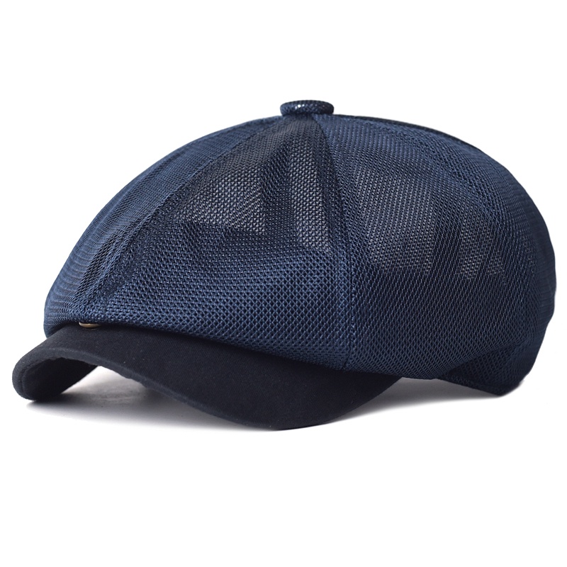 Summer Mesh Newsboy caps Breathable Casual Outdoor Retro Beret Hats ...