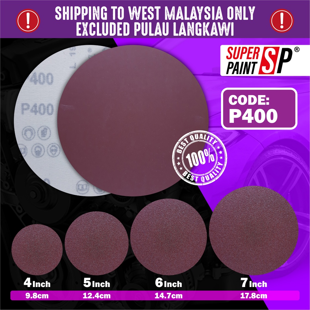 3/4/5" Inch SMALL Size Sanding Disc Abrasive Red 【 Sandpaper 】 Velcro ...