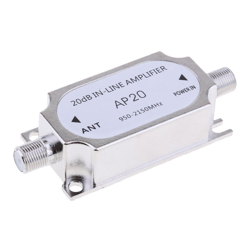 Satellite 20Db Gain Inline Amplifier 950-2150MHZ Signal Booster AP20 ...