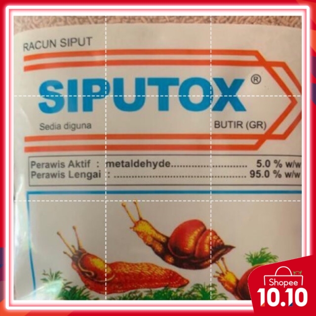 100g repack SIPUTOX racun siput terus mati / siput babi palet halus ...
